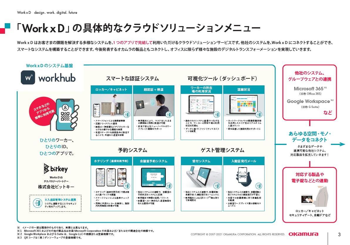フォーム入力 | 資料DL 「働き方のデジタル化」を実現する「Work x D」 | 株式会社オカムラ